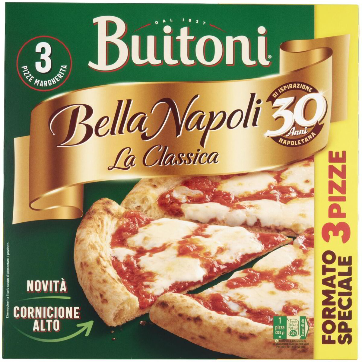 BUITONI Bella Napoli La Classica Margherita Pizza Surgelata 3 pizze 900 ...