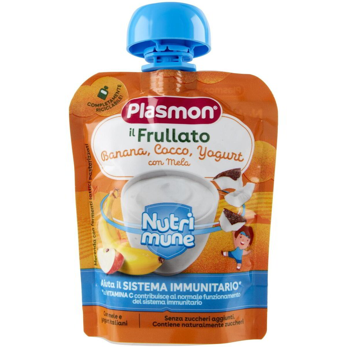 Plasmon il Frullato Nutri mune Banana, Cocco, Yogurt con Mela 85 g ...