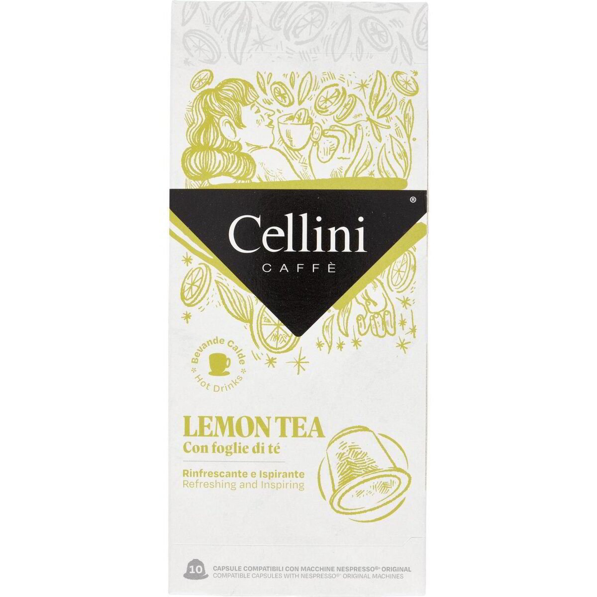 Cellini Caffè Lemon Tea Capsule Compatibili 10 x 2,5 g Cellini Caffè ...