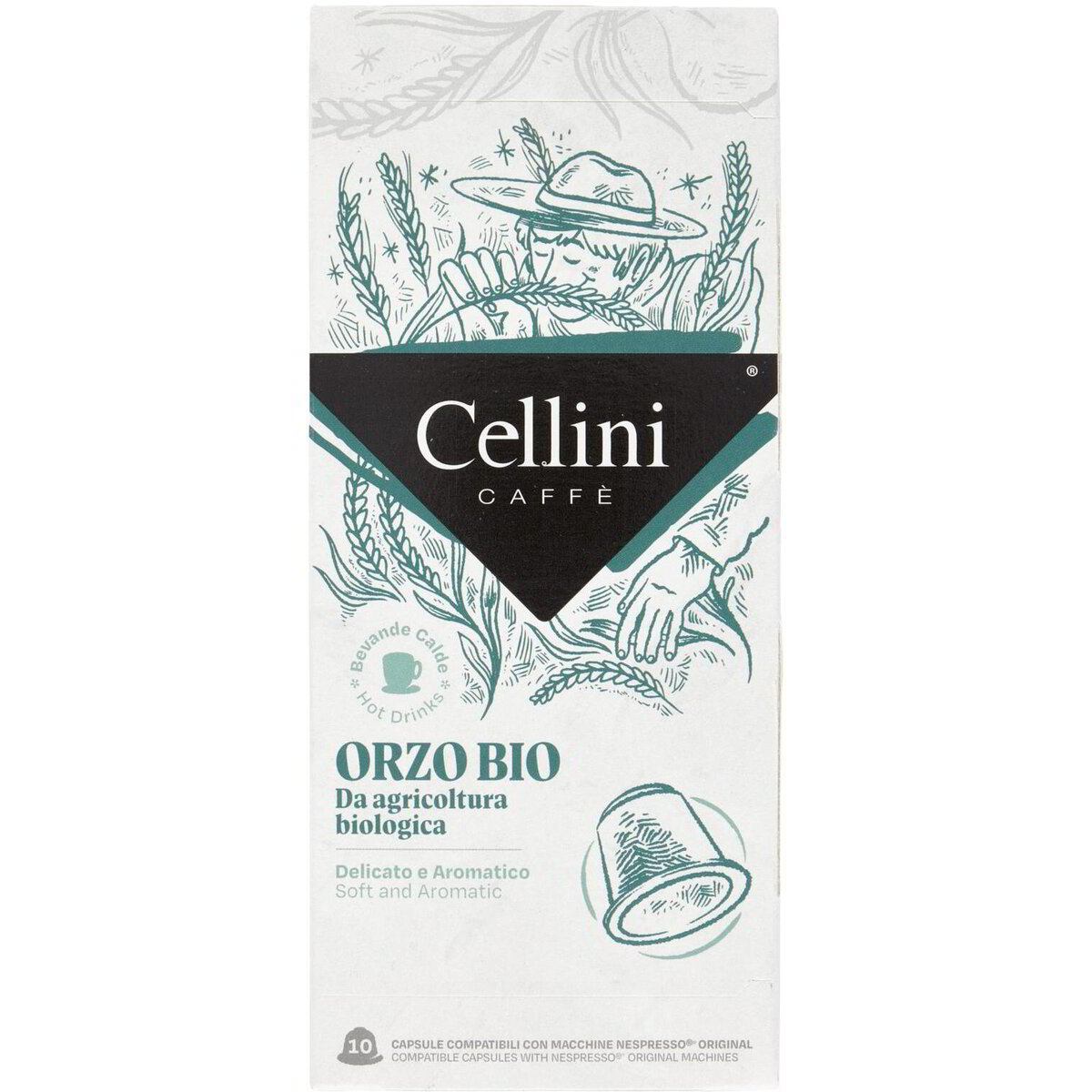 Cellini Caffè Orzo Bio Capsule Compatibili 10 x 2,5 g Cellini Caffè ...