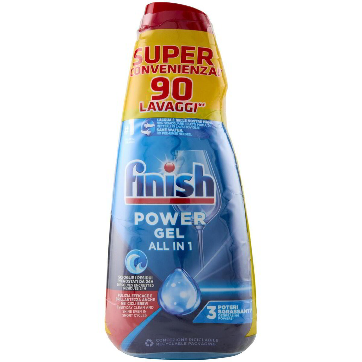 Finish Power Gel Fresh 3 x 30 lavaggi liquido lavastoviglie 3 x 600 ml ...