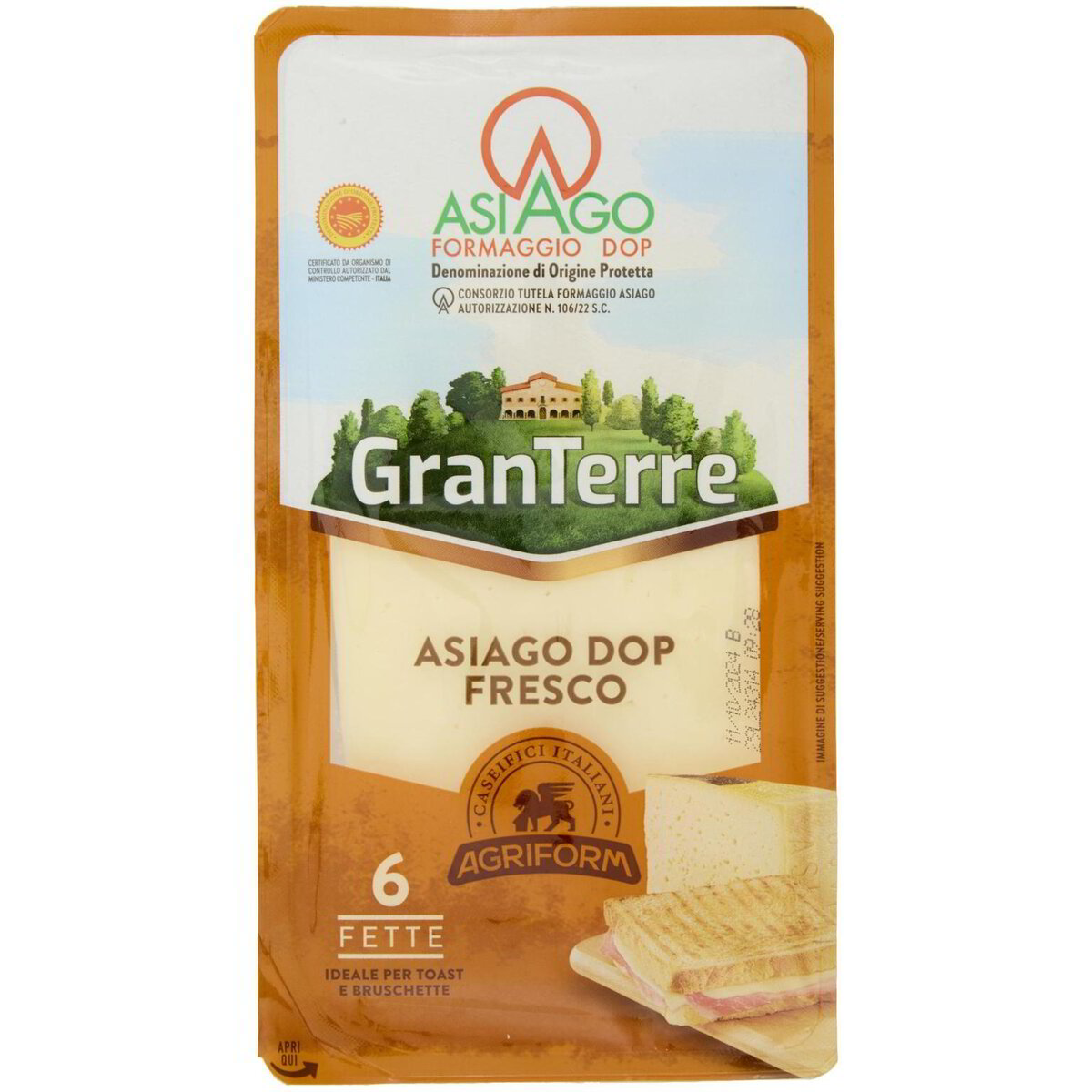 Granterre Asiago Dop Fresco 6 Fette 100 g Granterre | IperDrive