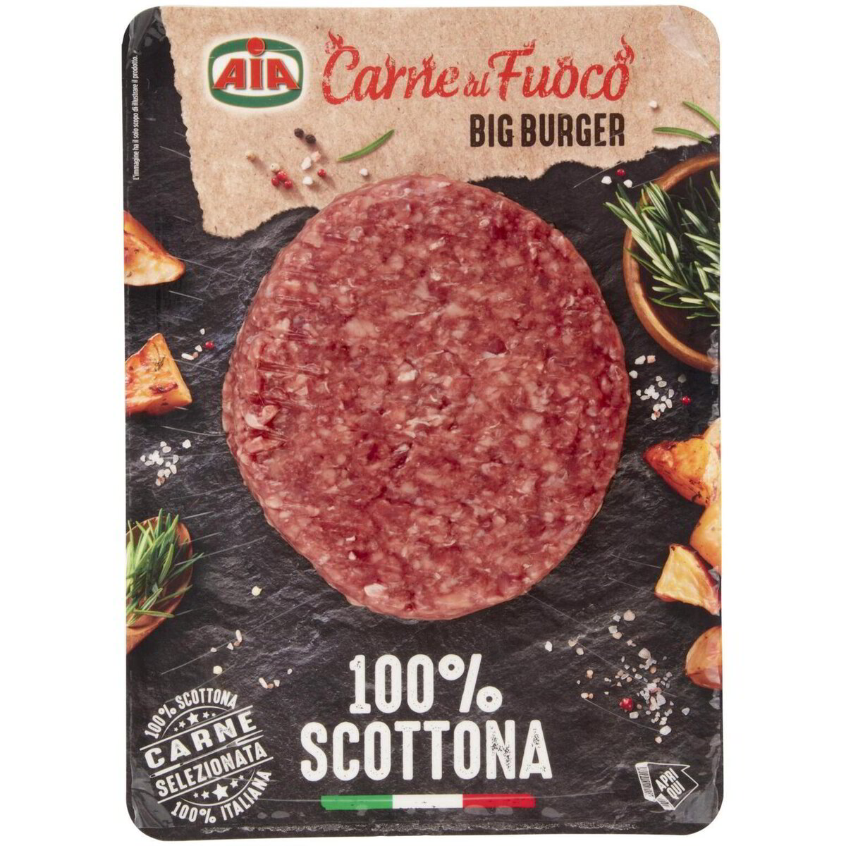Aia Carne al Fuoco Big Burger 100% Scottona 0,180 kg Aia | IperDrive