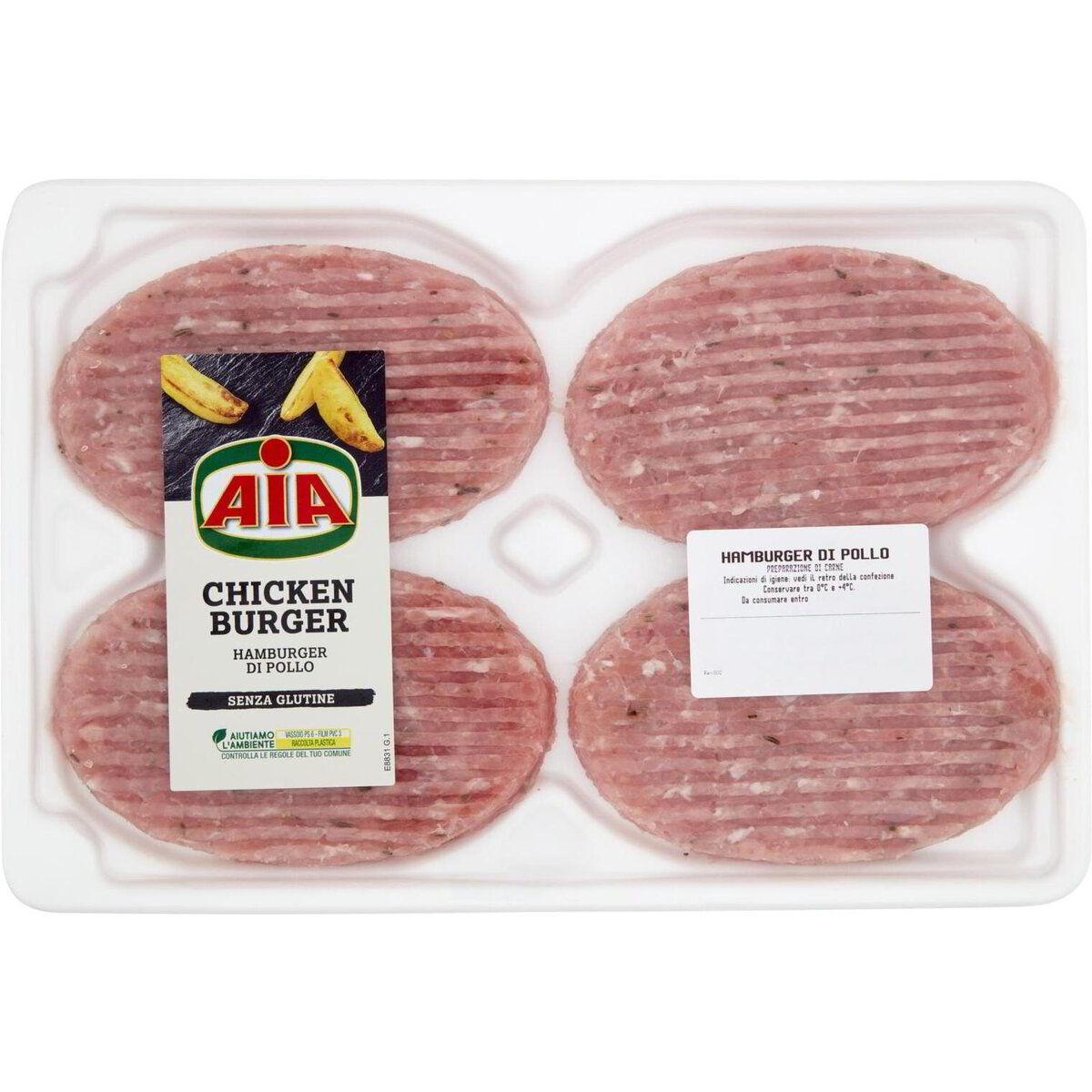 Aia Chicken Burger Hamburger di Pollo 0,400 kg Aia | IperDrive