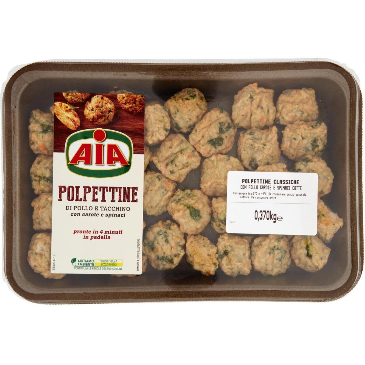 Aia Polpettine di Pollo e Tacchino con carote e spinaci 0,370 kg Aia ...