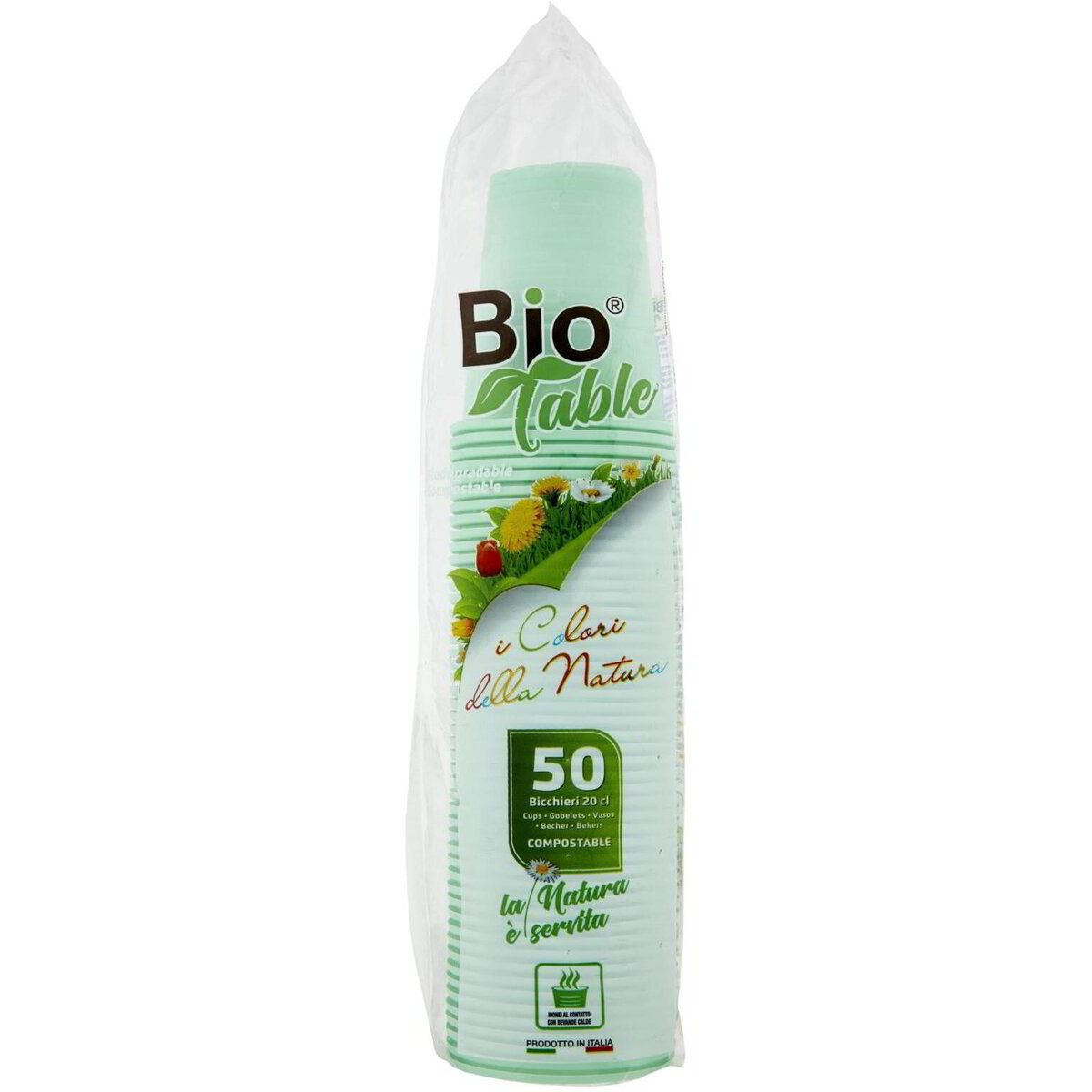 Bio Table i colori della natura Bicchieri 20 cl Compostable Verde 50 pz ...