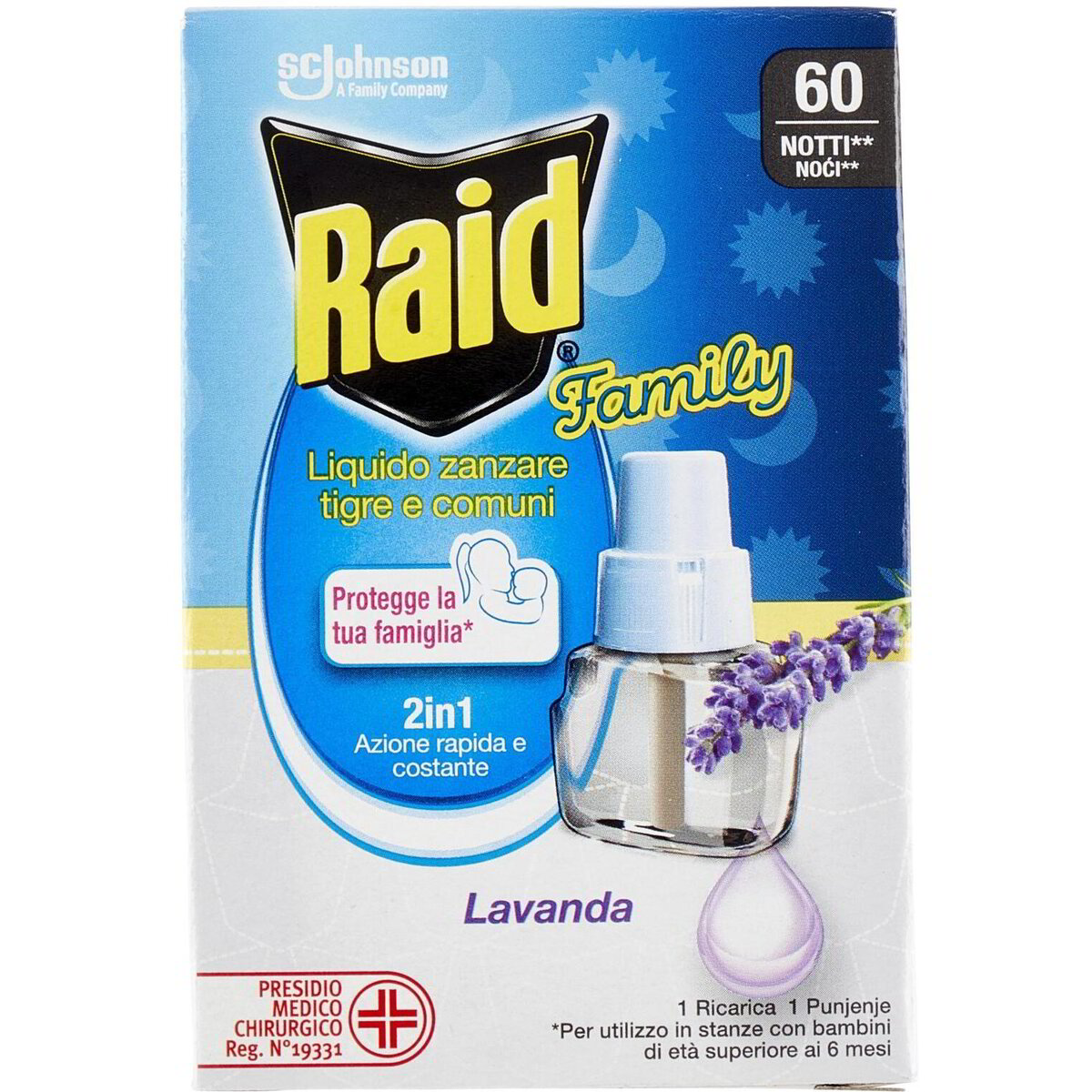 Raid Liquido Family Ricarica, 60 Notti, Lavanda, 36 ml Raid | IperDrive