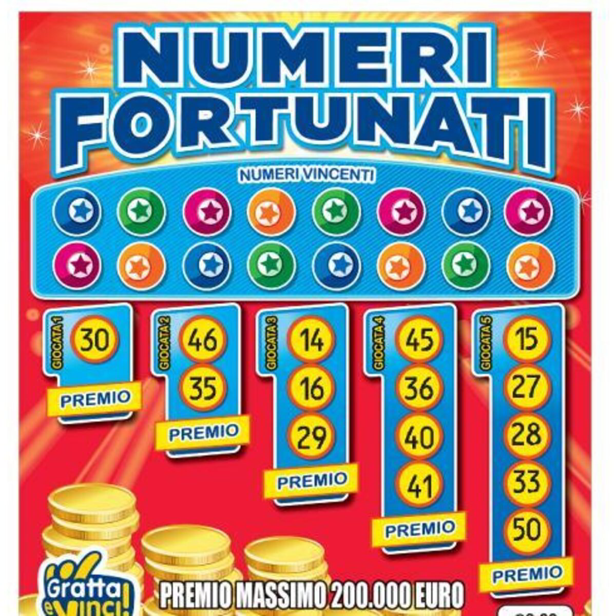 Numeri Fortunati 3€ Gratta e Vinci - iper Shop