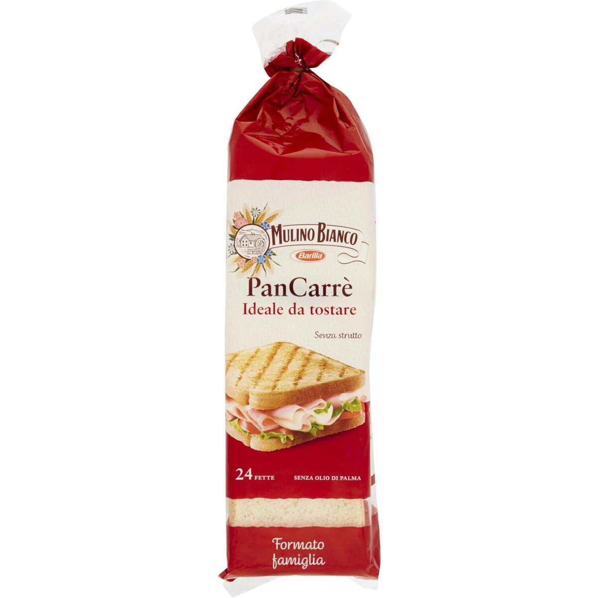 Mulino Bianco Pan Carrè Pane Ideale per Toast 24 fette 430g Mulino ...