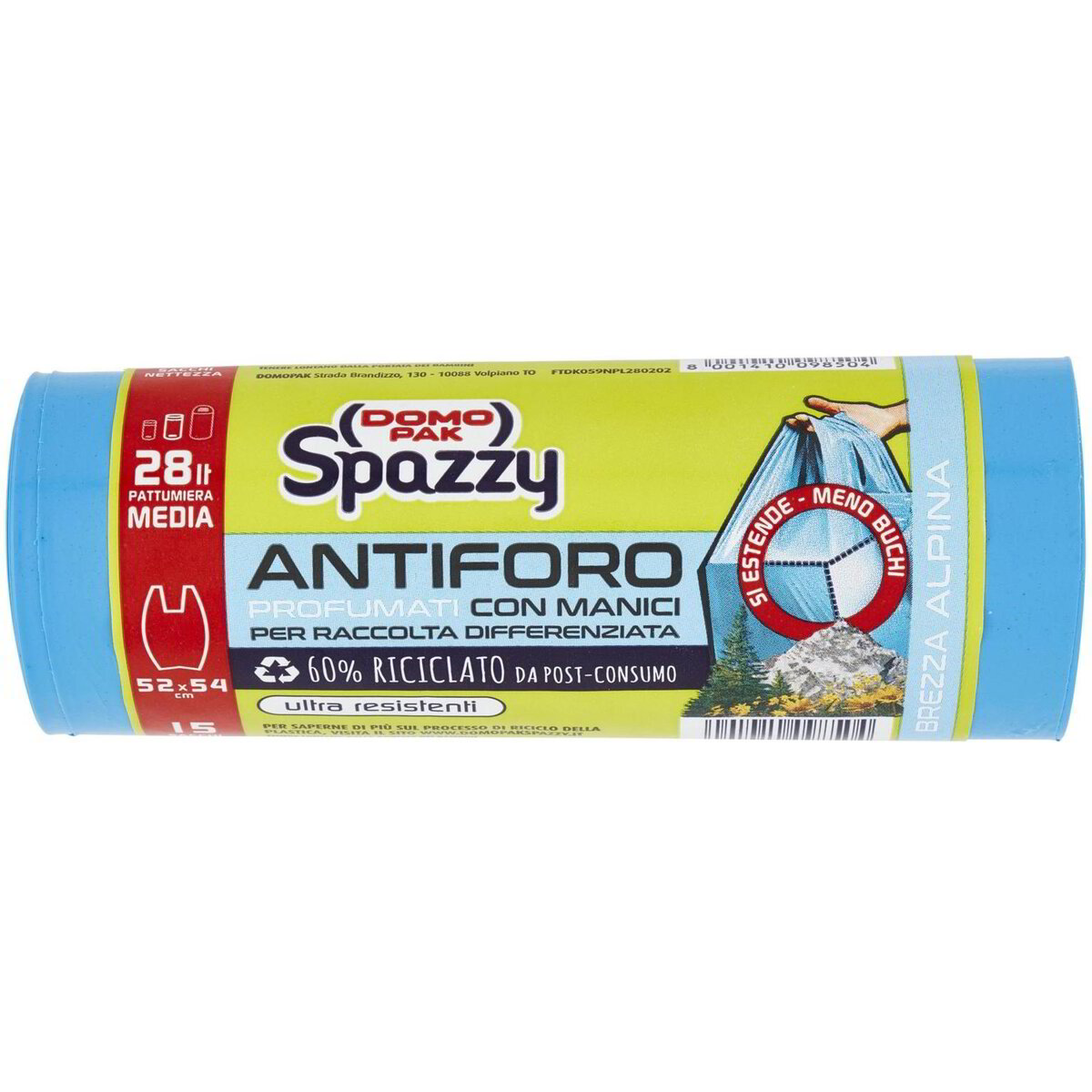 Domopak Spazzy Antiforo Profumati con Manici 28 lt Pattumiera Media ...