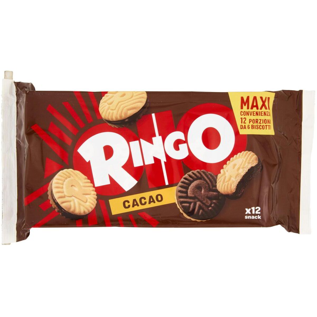 Ringo Cacao Biscotti Farciti con Crema Cacao Snack merenda 12 porzioni ...