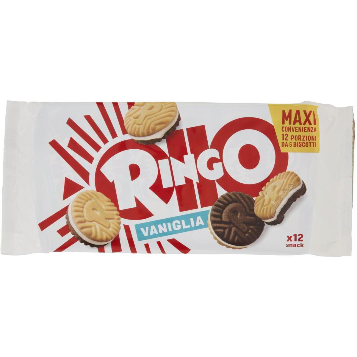Ringo Vaniglia Biscotti Farciti con Crema Vaniglia Snack merenda 12 ...