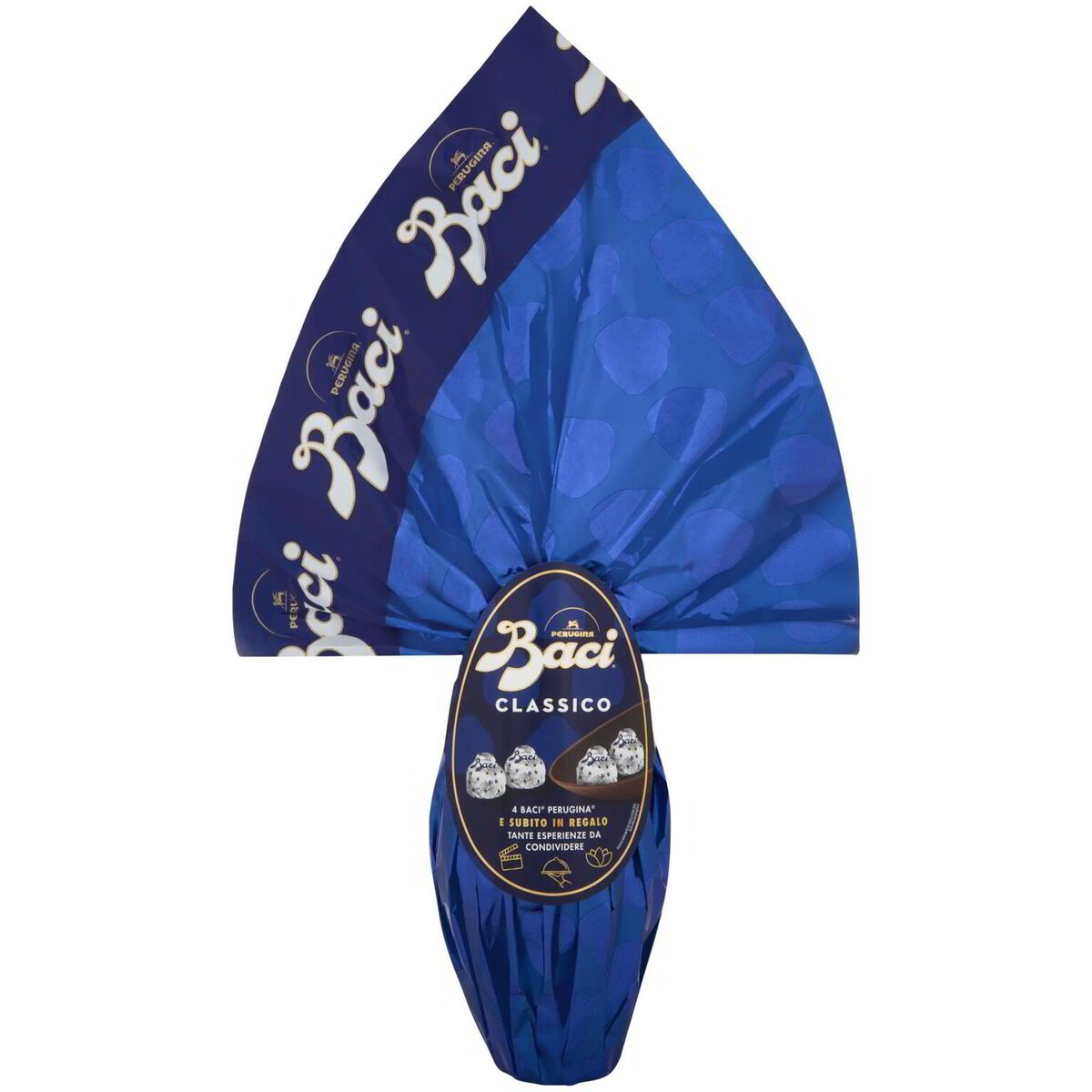 BACI PERUGINA Uovo di Pasqua Cioccolato Fondente Extra con Sorpresa e 4 ...