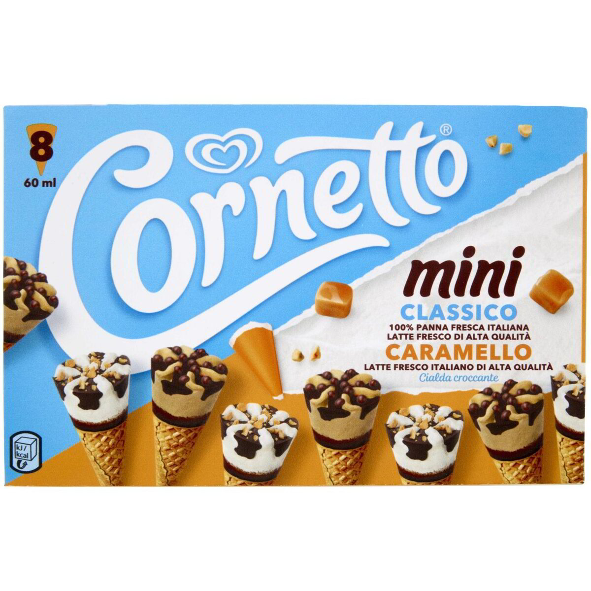 Cornetto Algida mini Classico - Caramello 8 Gelati 288 g Cornetto ...