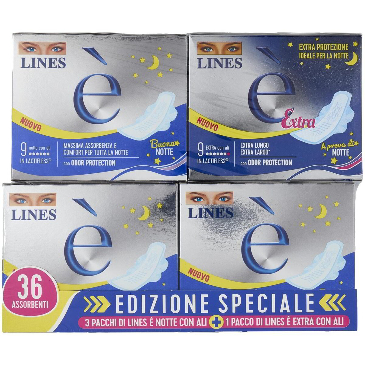 Lines è notte con ali + Extra con ali 36 pz Lines | IperDrive