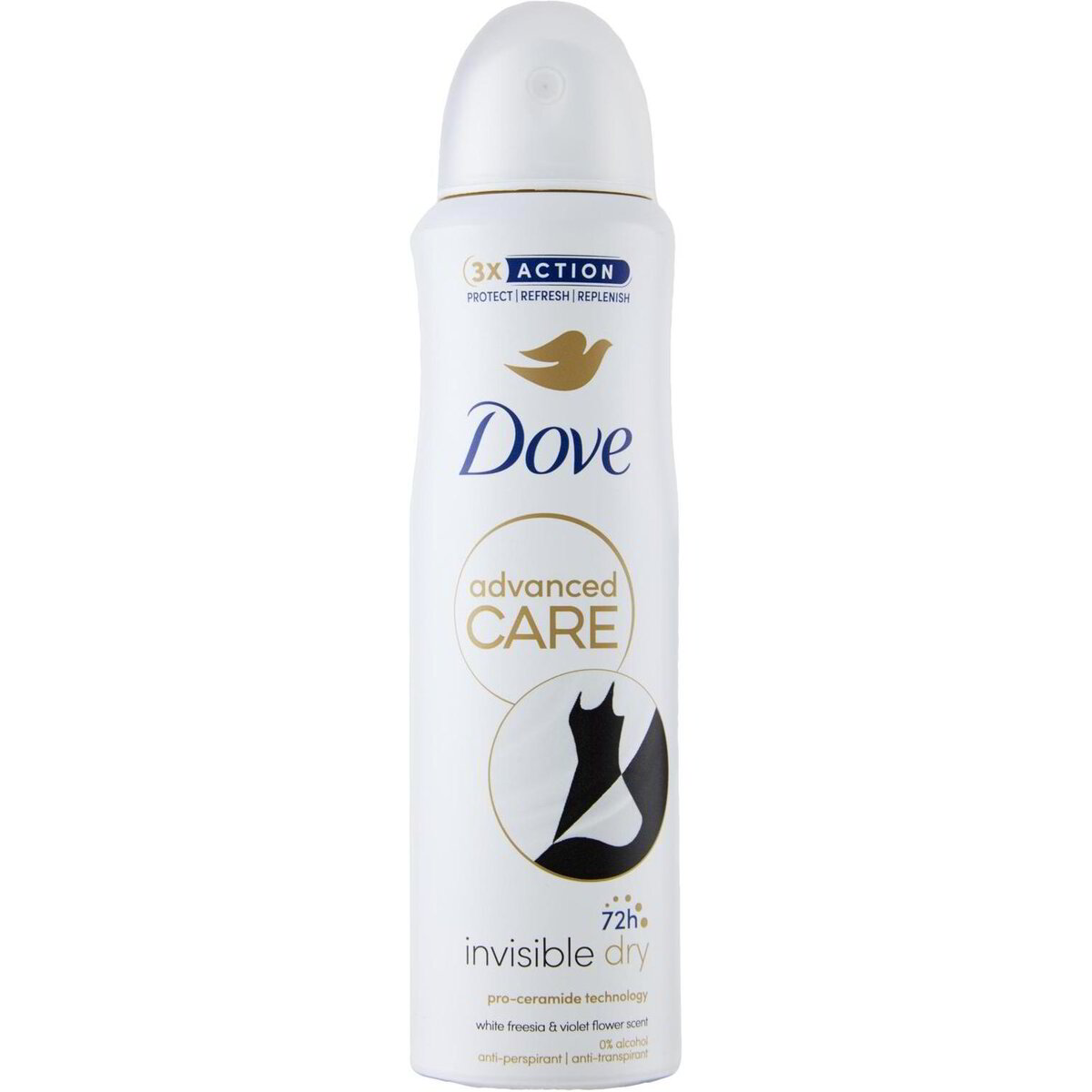 Dove advanced Care invisible dry white freesia & violet flower scent ...