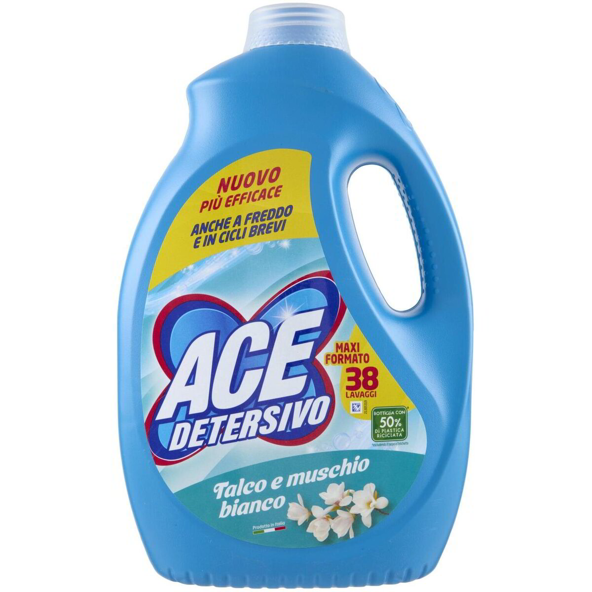 Ace Detersivo Talco e muschio bianco 38 Lavaggi 1900 ml Ace - iper Shop