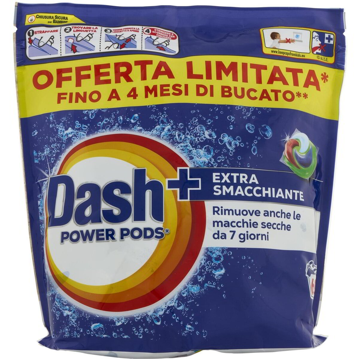 Dash Power Pods Detersivo Lavatrice In Capsule, Azione Extra ...