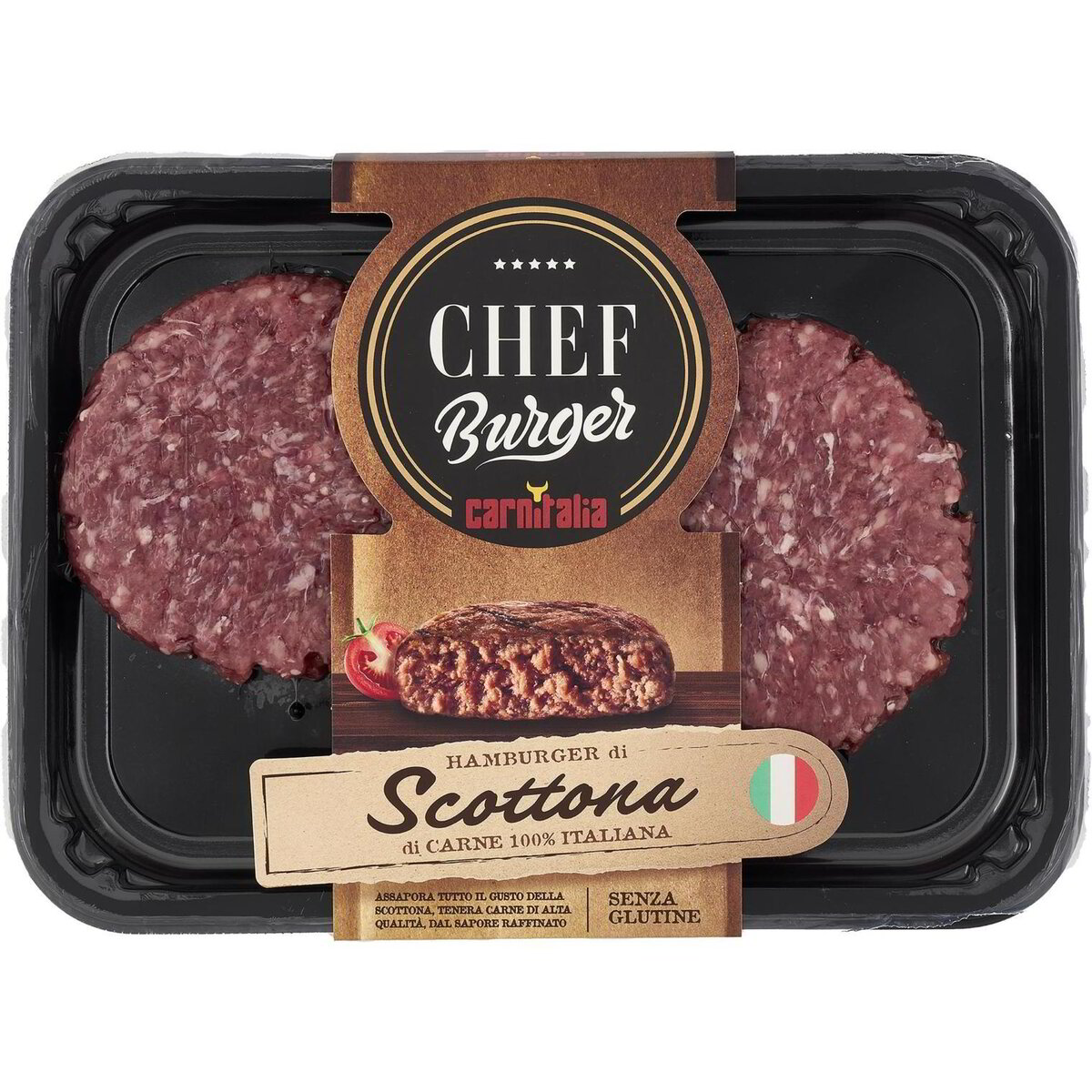 carnitalia Chef Burger Hamburger di Scottona di Carne 100% Italiana 0 ...