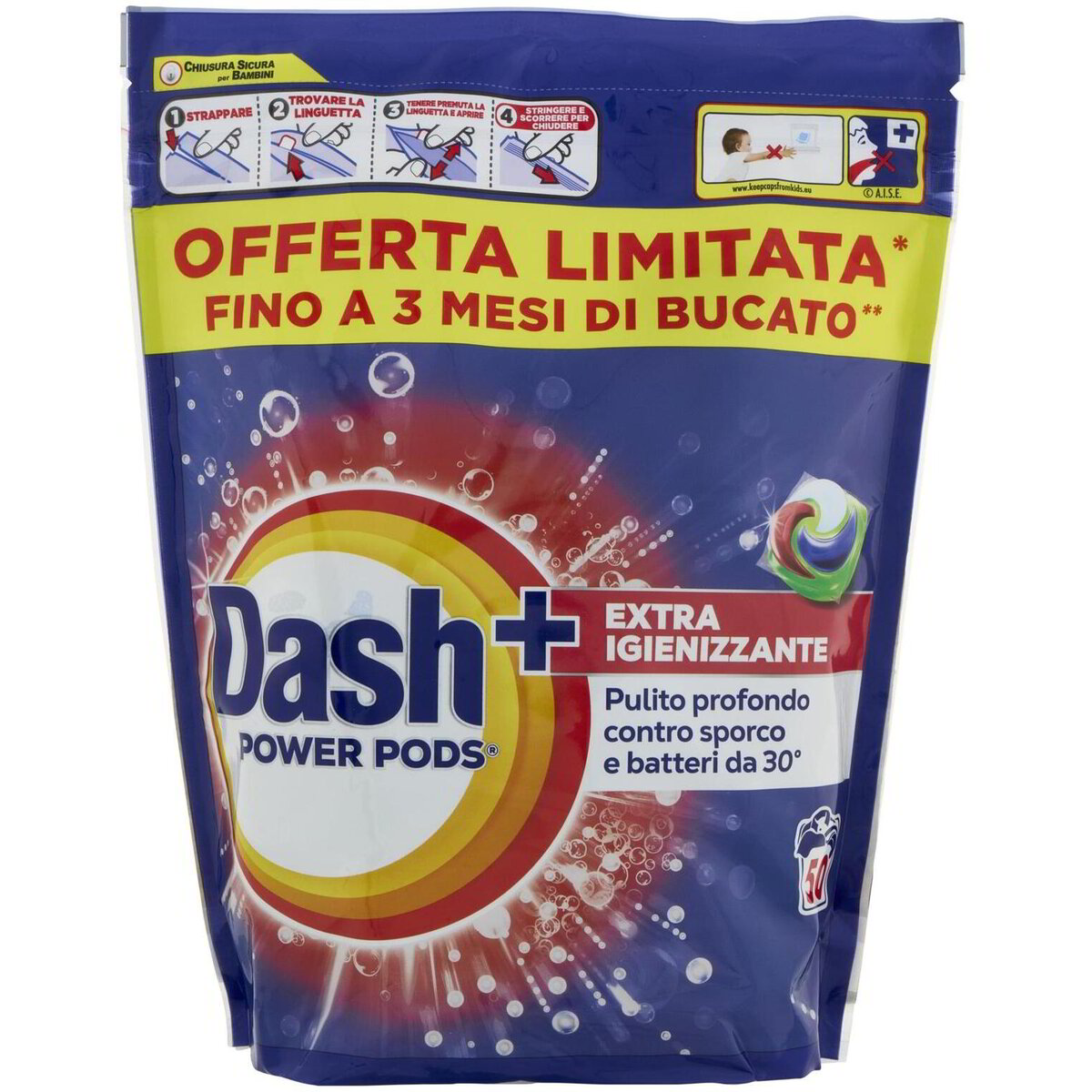 Dash Power Pods Detersivo Lavatrice In Capsule, Azione Extra ...