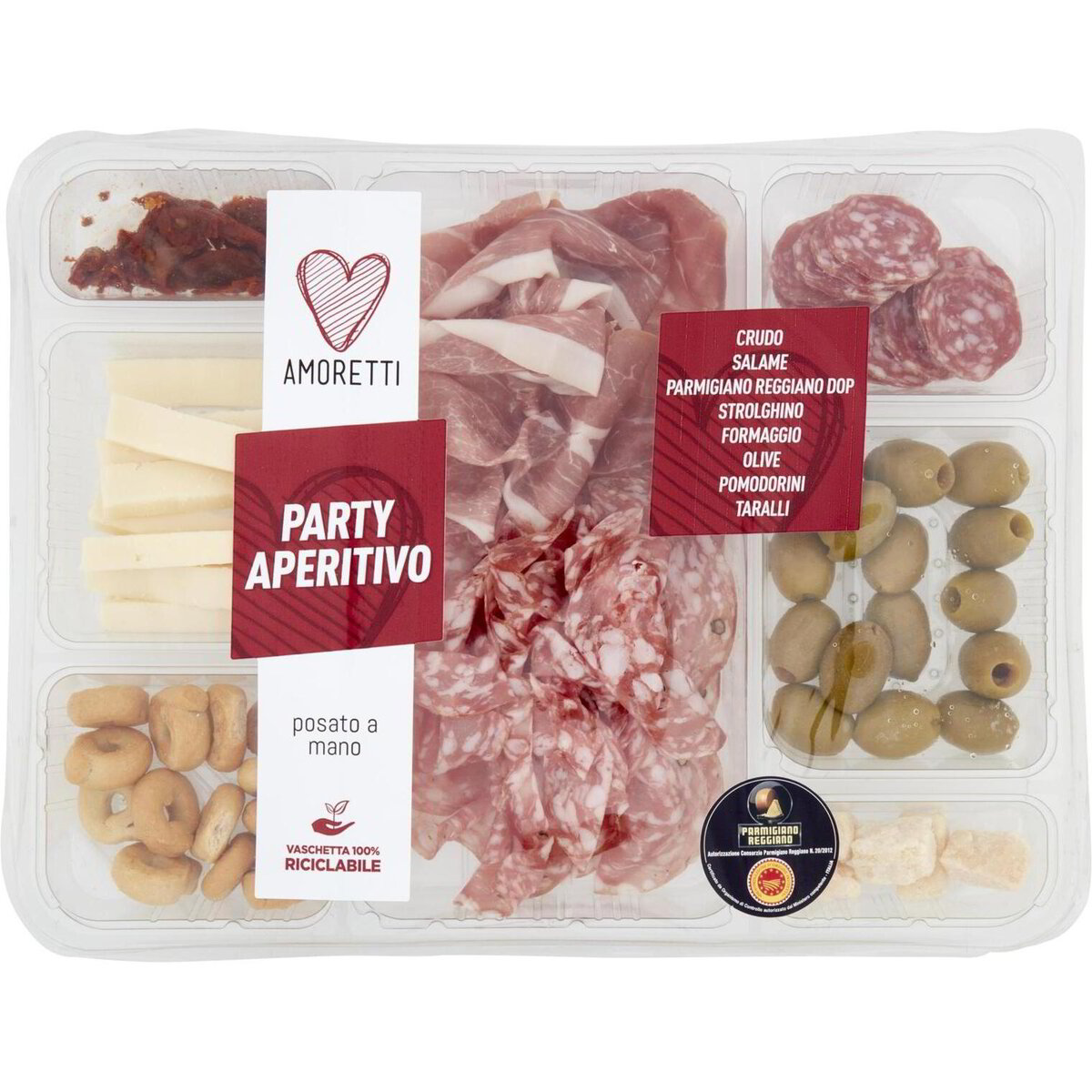 Amoretti Party Aperitivo Crudo,Salame,Parmigiano Regg,Strolghino,Queso ...