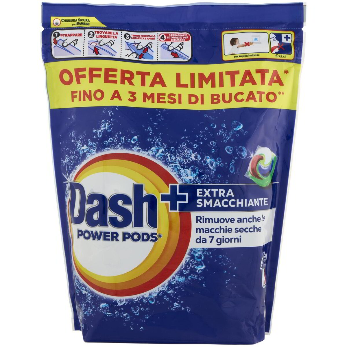 Dash Power Pods Detersivo Lavatrice In Capsule, Azione Extra ...