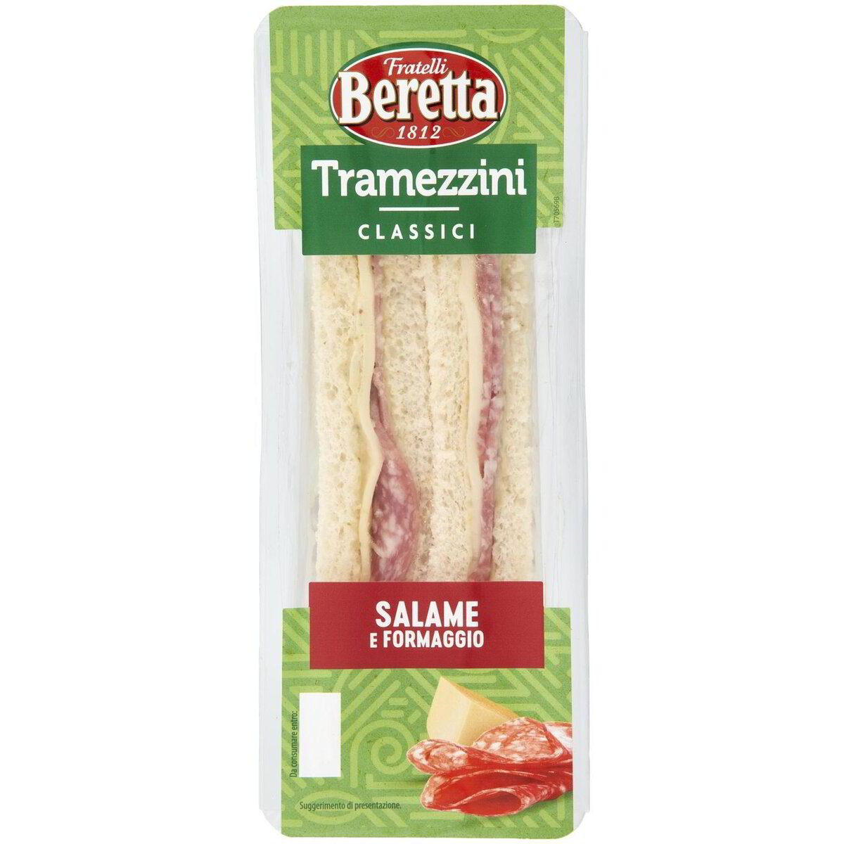Fratelli Beretta Tramezzini Classici Salame e Formaggio 140 g Fratelli ...