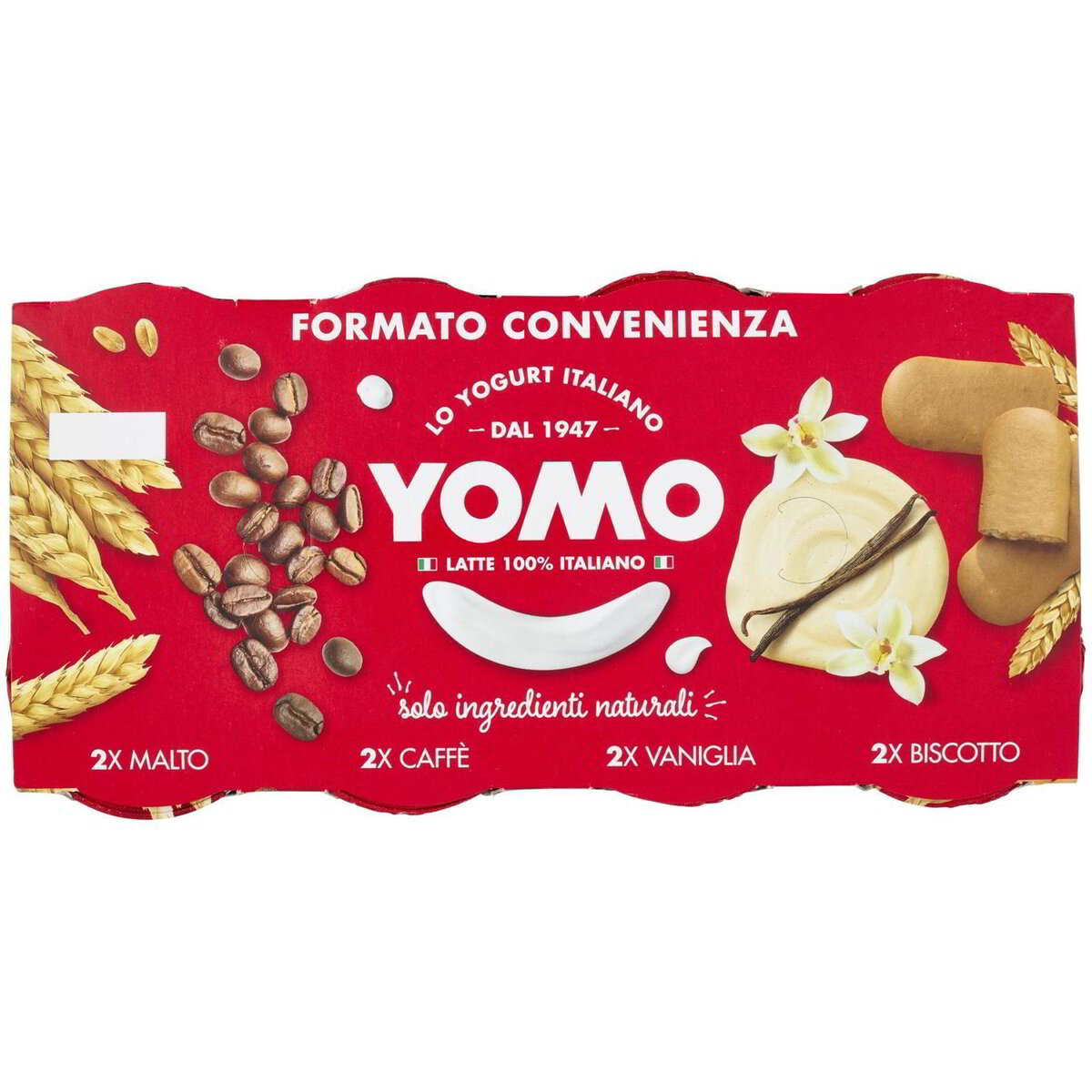 Yomo Yogurt Intero Malto, Caffè, Vaniglia, Biscotto 8 x 125 g Yomo ...