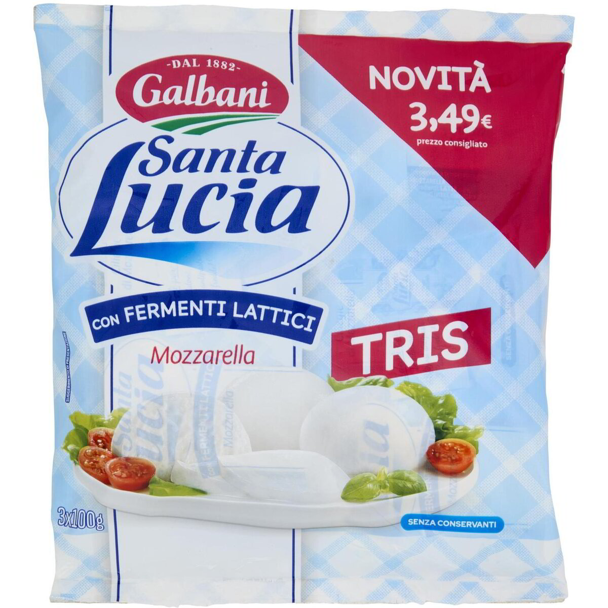 Galbani Santa Lucia Mozzarella con Fermenti Lattici Tris 3 x 100 g ...