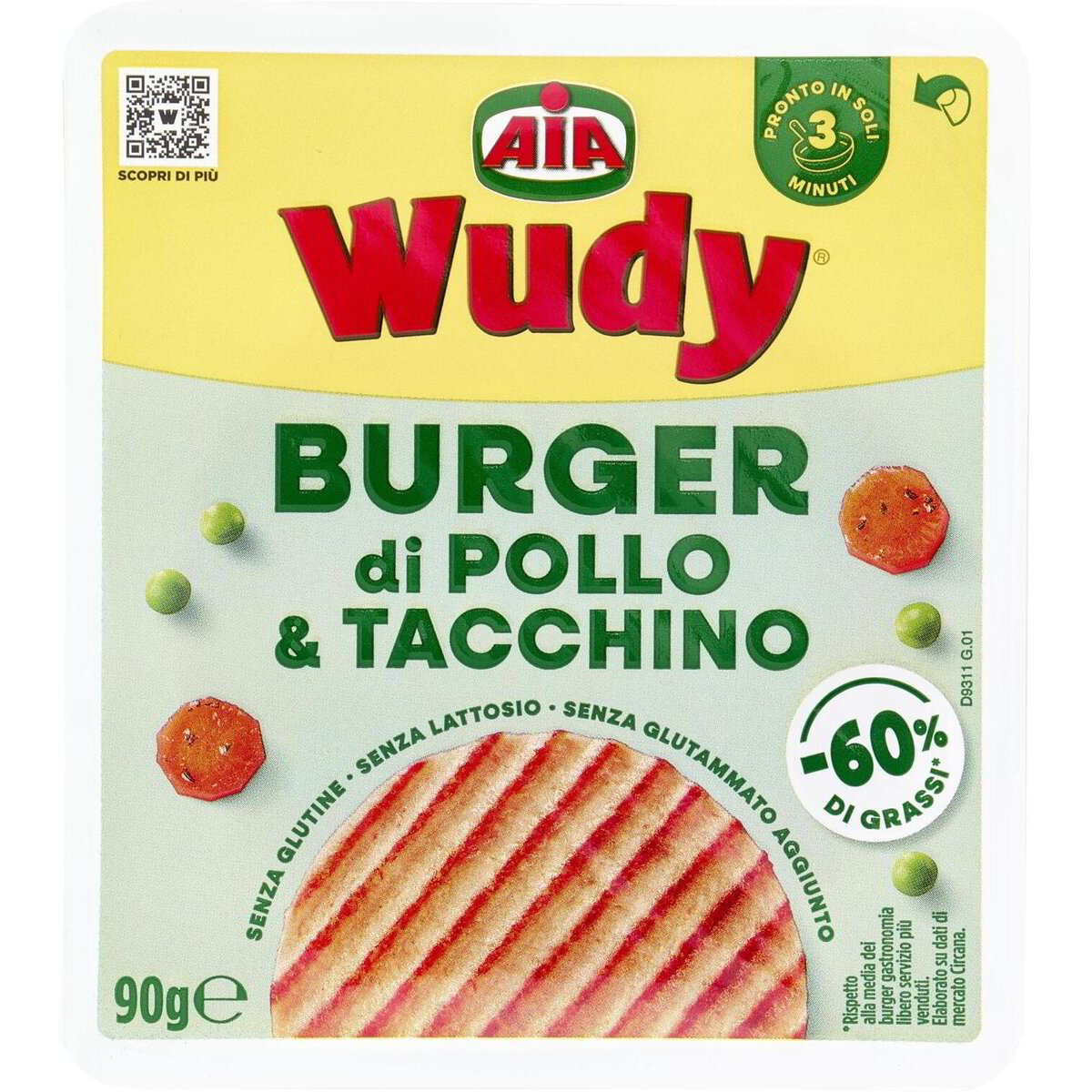 Aia Wudy Burger di Pollo & Tacchino 90 g Aia | IperDrive