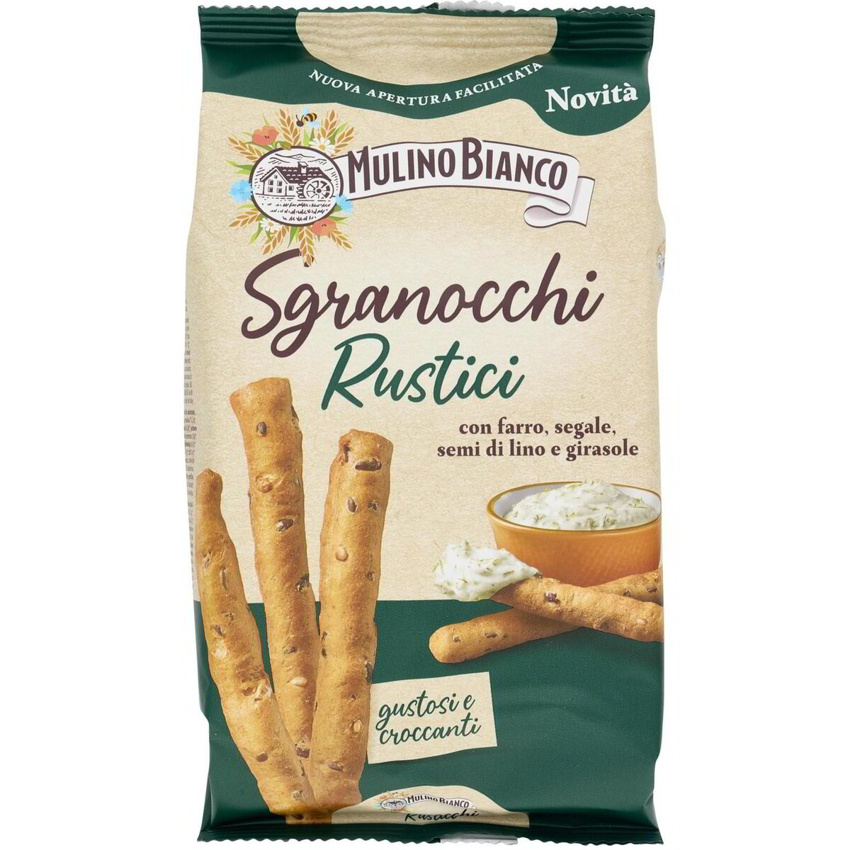 Mulino Bianco Sgranocchi Rustici Grissini con Farro, Segale, Semi di ...