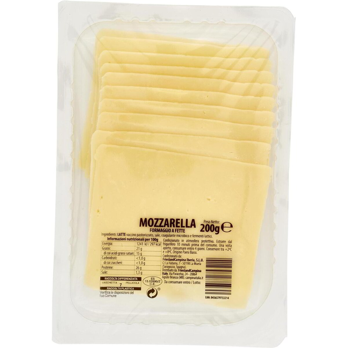 Mozzarella Formaggio a Fette 200 g | IperDrive