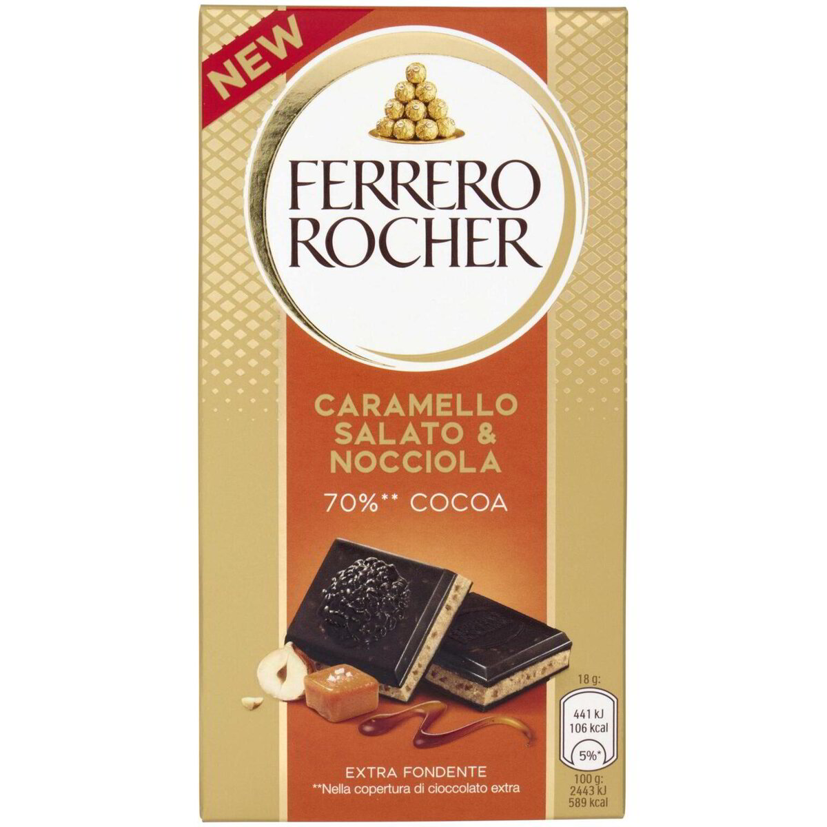 Ferrero Rocher Caramello Salato & Nocciola 70%** Cocoa Extra Fondente ...
