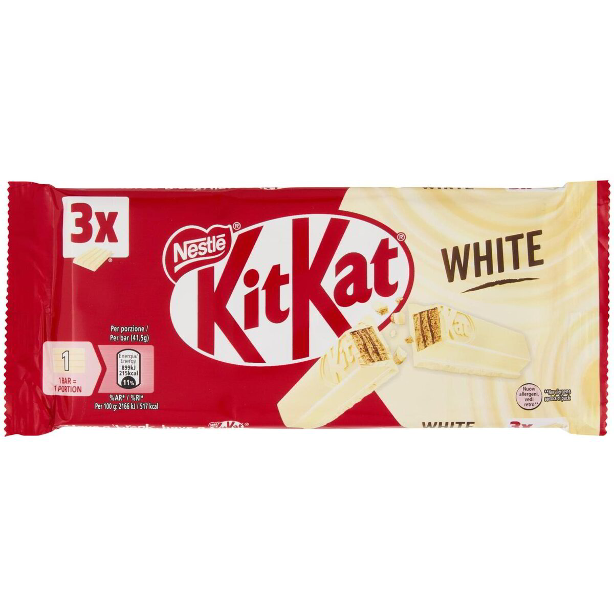 KITKAT White Wafer con copertura Bianca 3 Snack da 41,5g NESTLÉ KITKAT ...