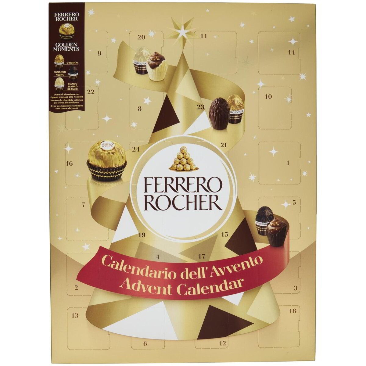 Ferrero Rocher Calendario dell'Avvento 24 pezzi 258 g Ferrero Rocher ...