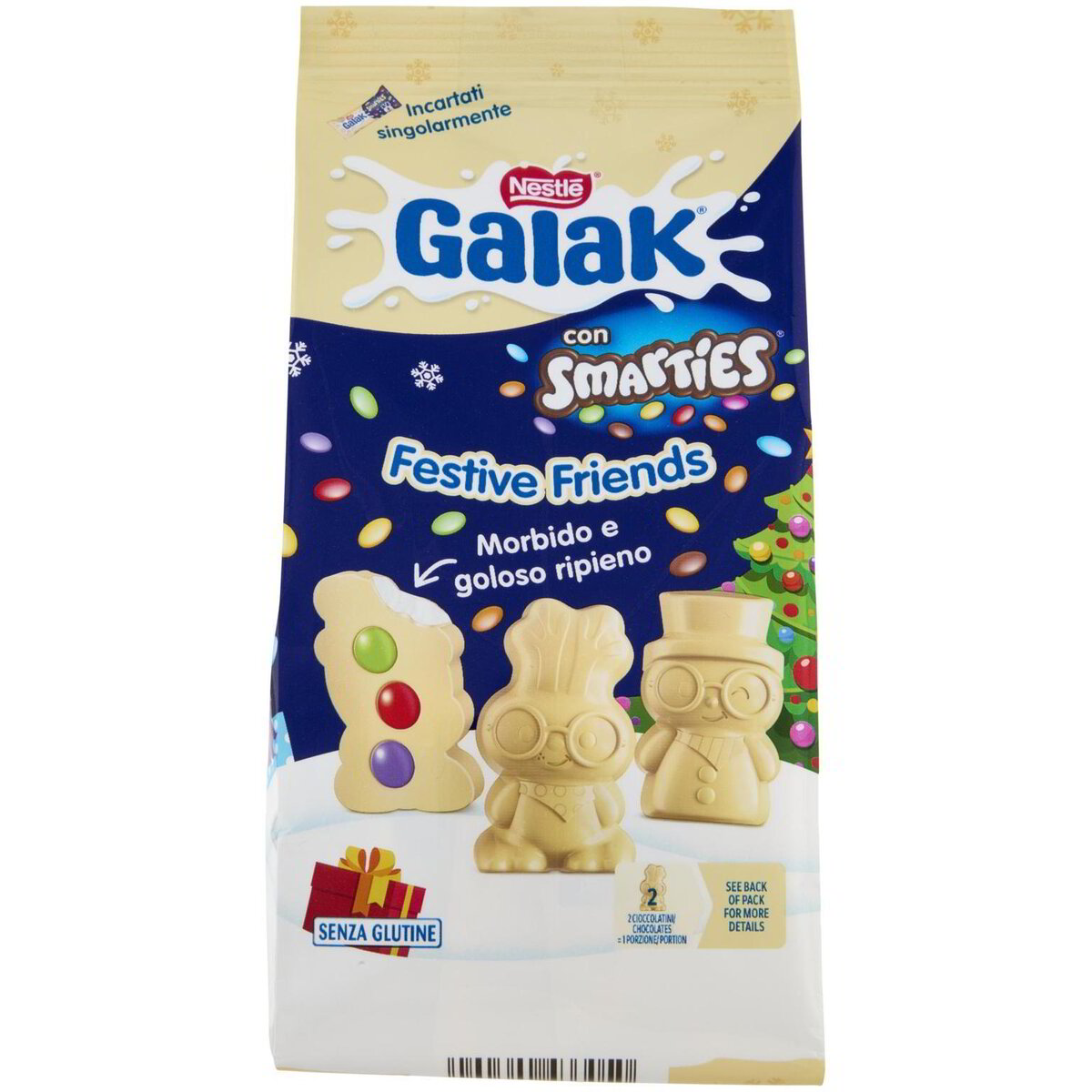 GALAK Festive Friends Personaggi di Cioccolato al Latte con Smarties ...