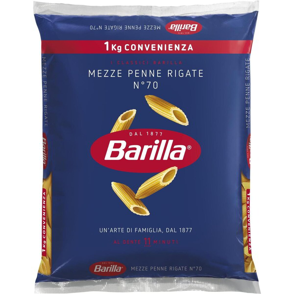 Barilla Pasta Mezze Penne Rigate n.70 CELLO CONV 1Kg Barilla | IperDrive