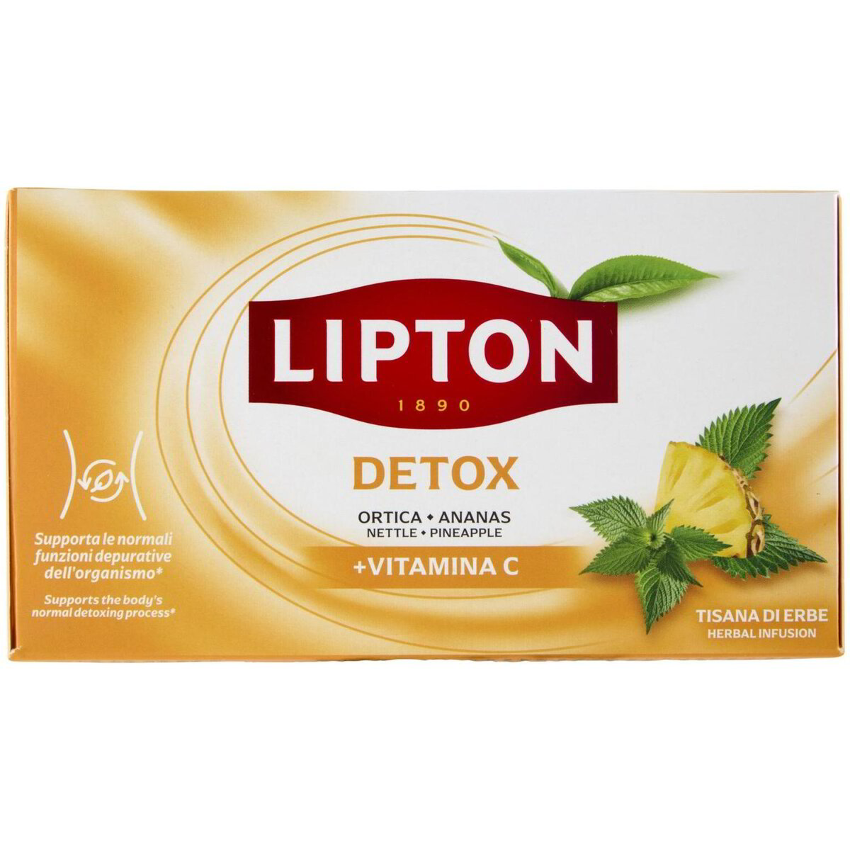 Lipton Detox Ortica, Ananas + Vitamina C Tisana di Erbe 17 x 1,9 g ...
