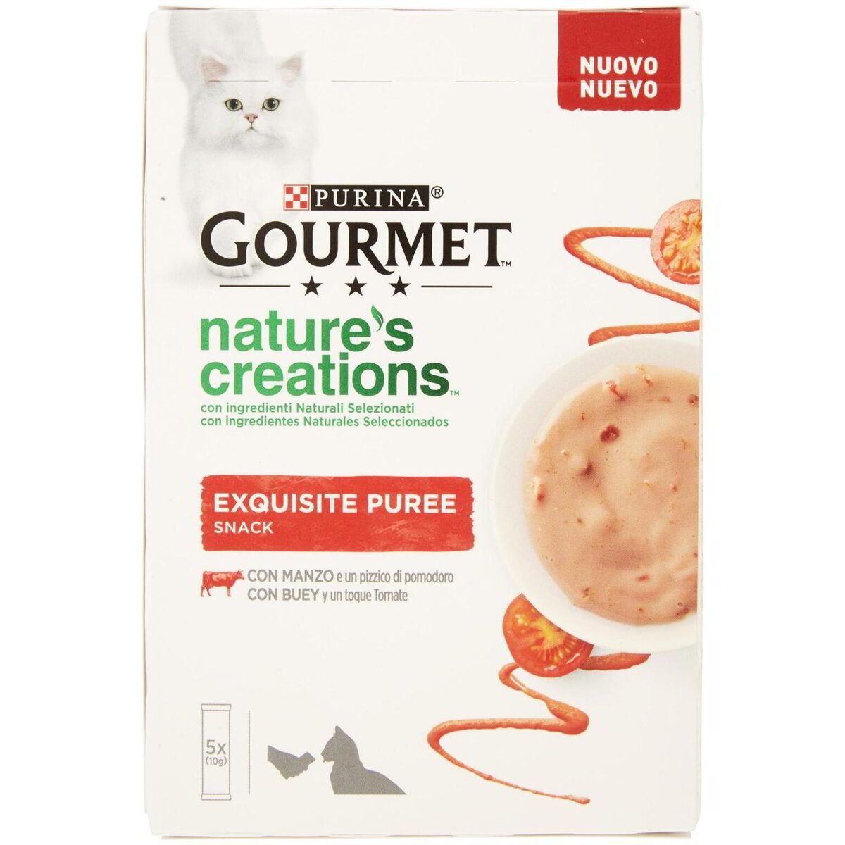 PURINA GOURMET Snack gatto Nature's Creations Exquisite Puree con Manzo ...