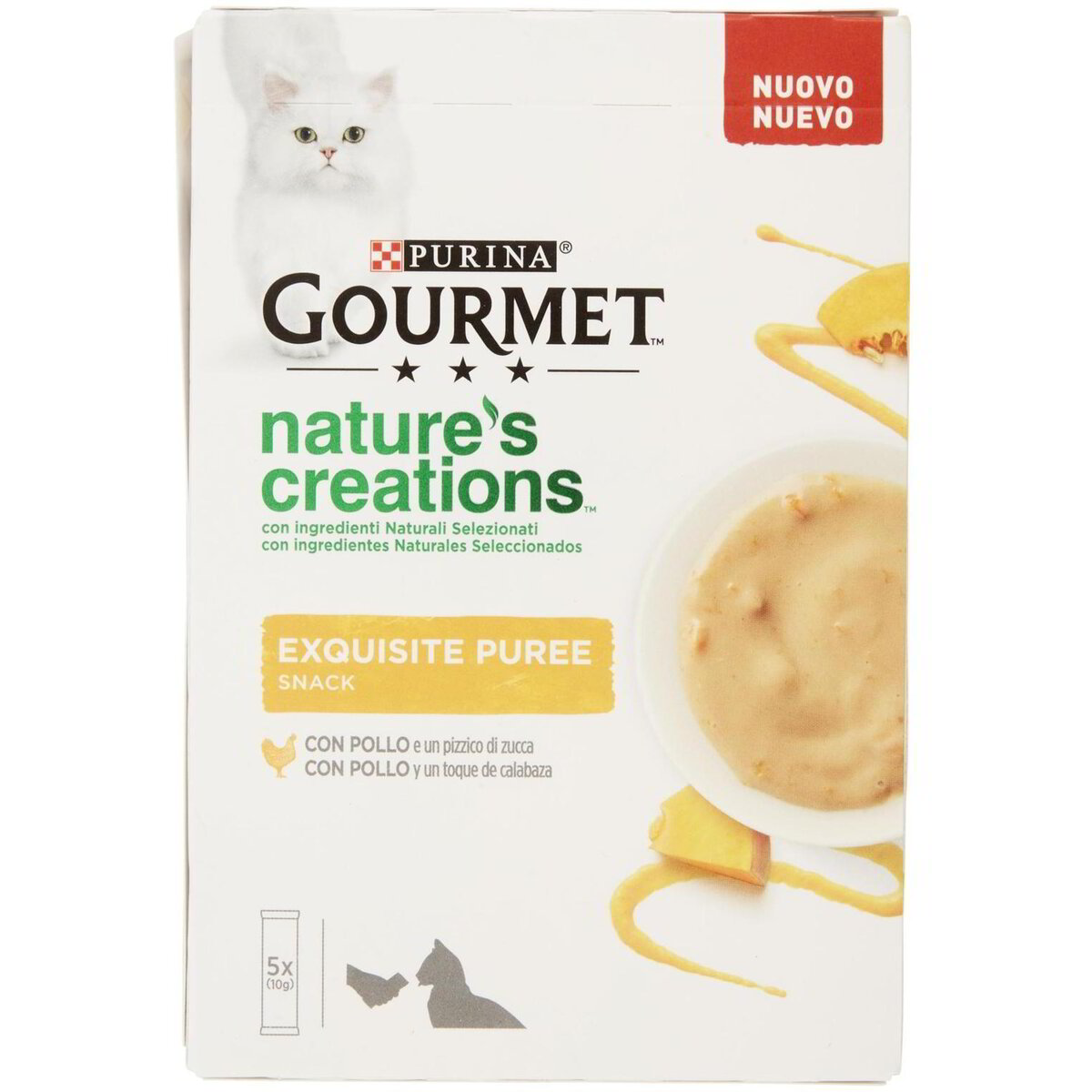 PURINA GOURMET Snack gatto Nature's Creations Exquisite Puree con Pollo ...