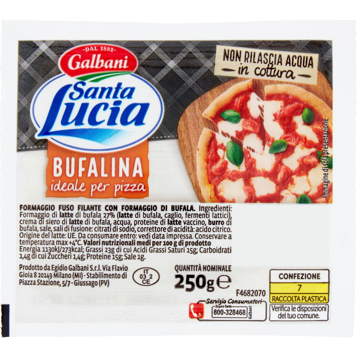 Galbani Santa Lucia Bufalina ideale per pizza 250 g Galbani | IperDrive