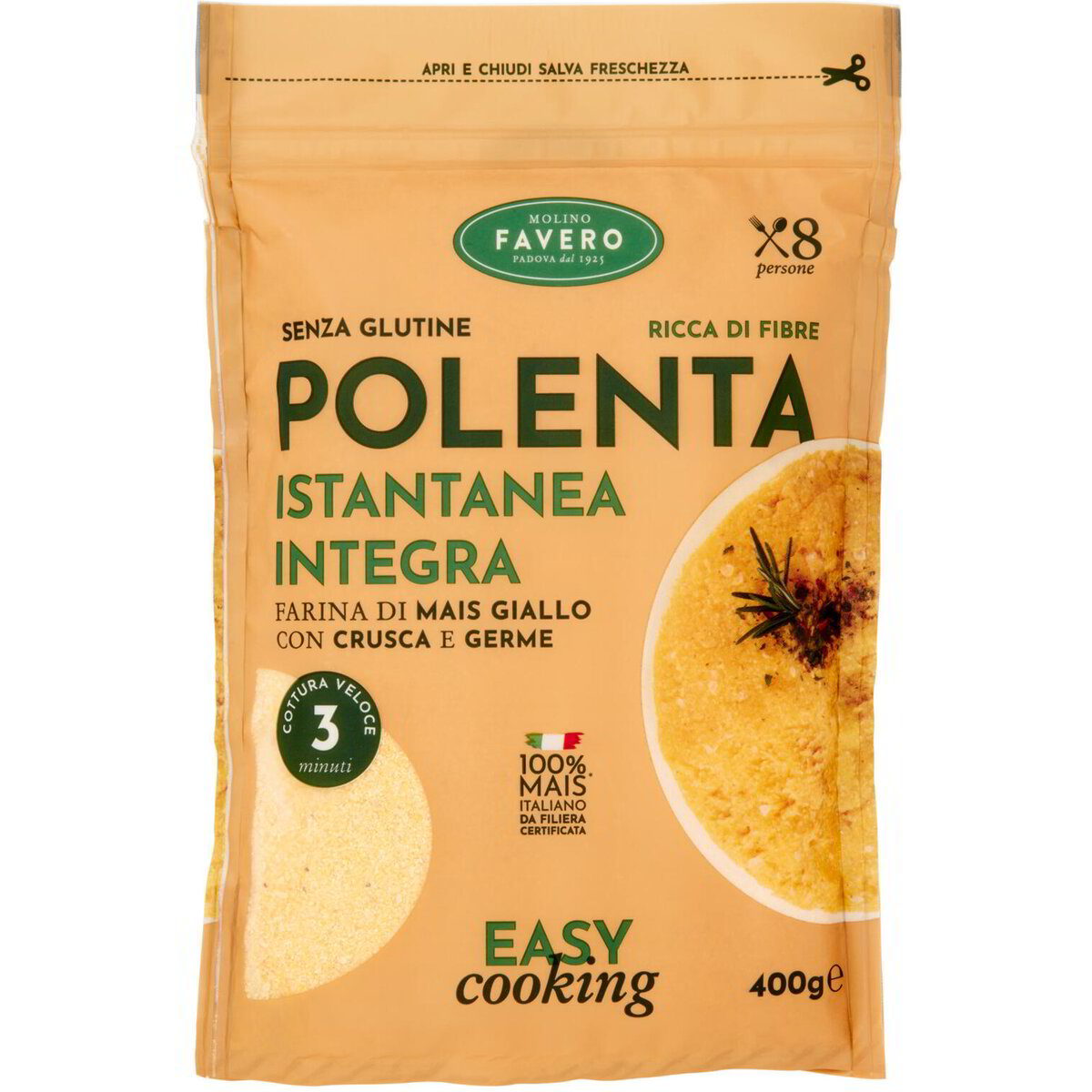 Molino Favero Polenta Istantanea Integra Farina di Mais Giallo con ...