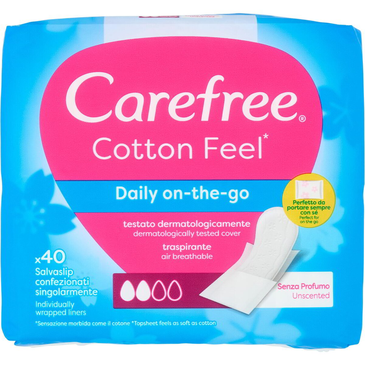 Carefree Cotton Feel* Daily on-the-go Salvaslip 40 pz Carefree | IperDrive