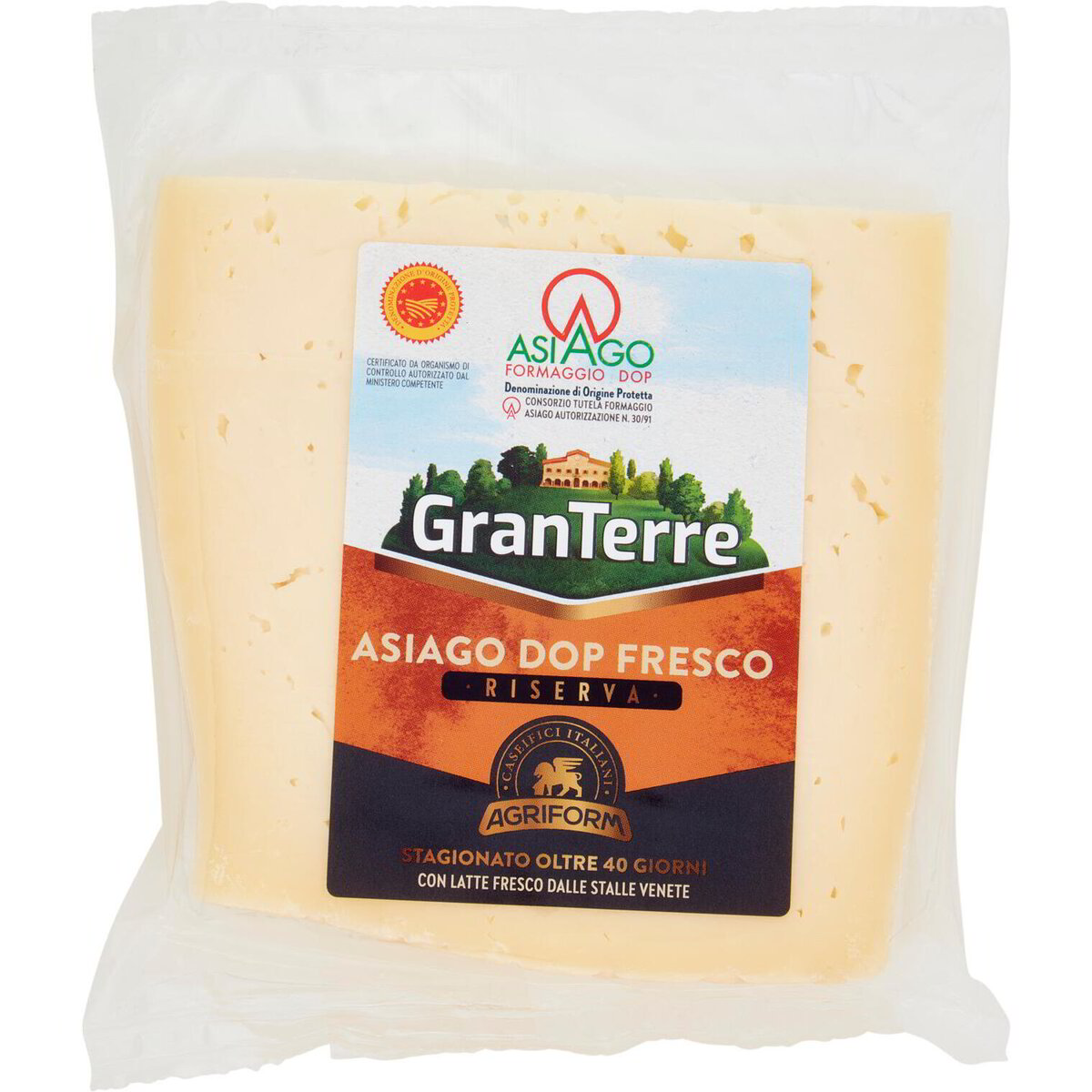 GranTerre Asiago DOP Fresco Riserva Stagionato Oltre 40 Giorni 0,350 Kg ...