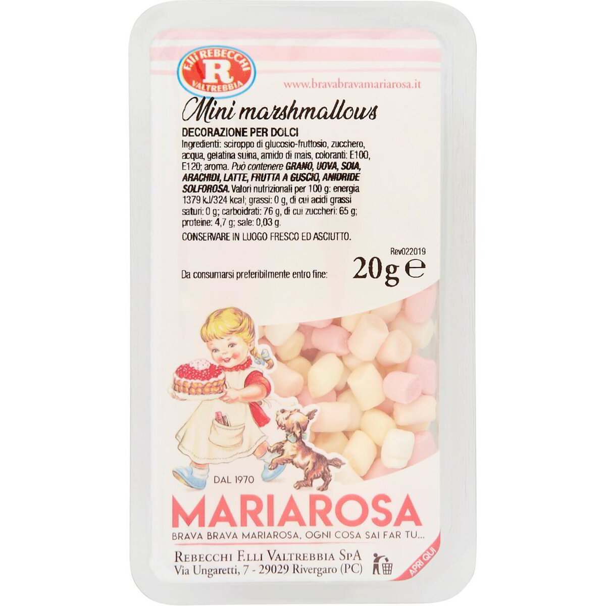 Mariarosa Mini marshmallous 20 g Mariarosa | IperDrive
