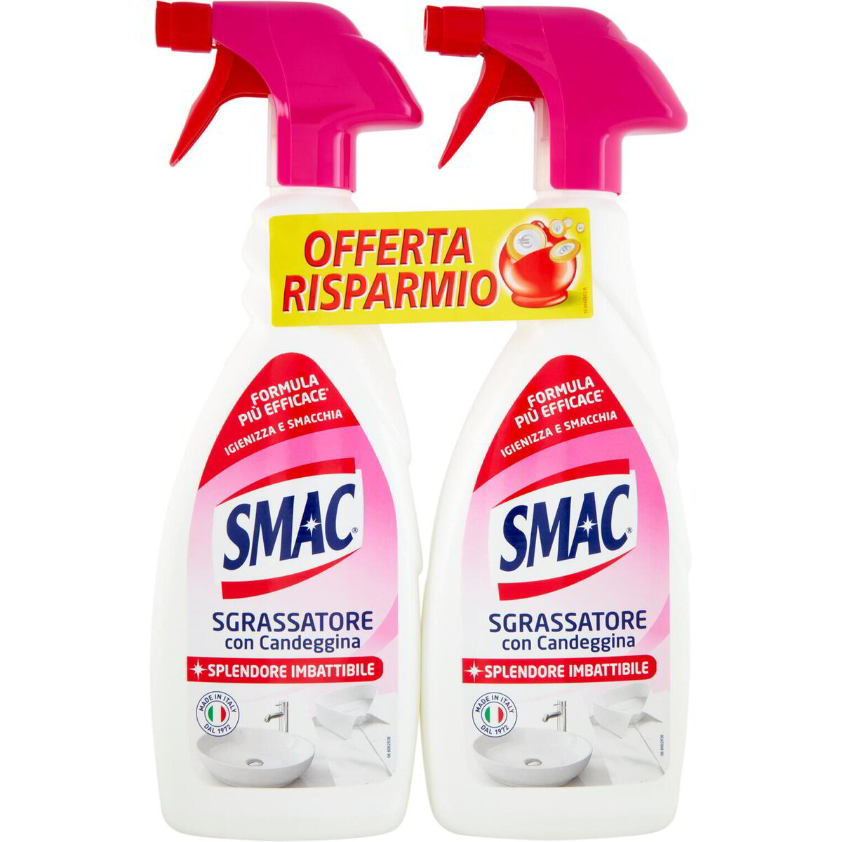 Smac Sgrassatore con Candeggina 2 x 650 ml Smac | IperDrive