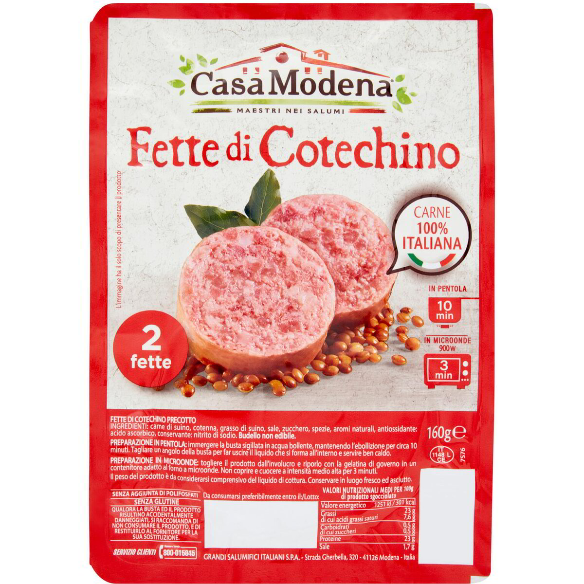 Casa Modena Fette di Cotechino 2 fette 160 g Casa Modena | IperDrive