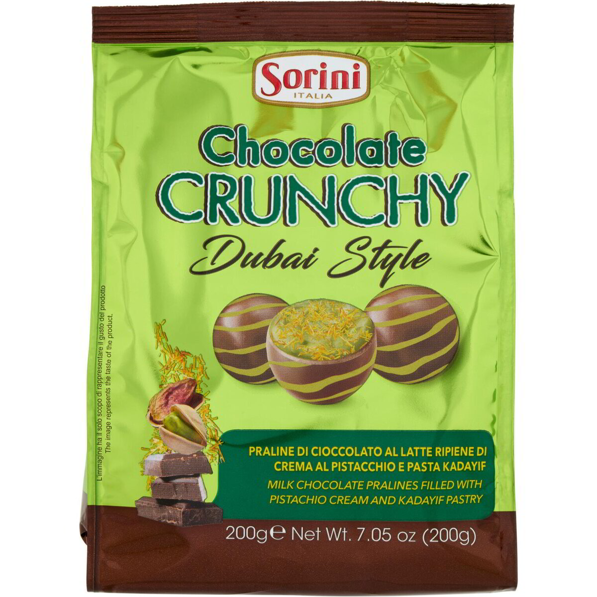 Sorini Chocolate Crunchy Dubai Style 200 g Sorini | IperDrive
