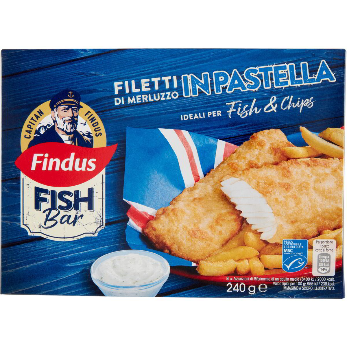 Capitan Findus Fish Bar Filetti di Merluzzo in Pastella 240 g Capitan ...